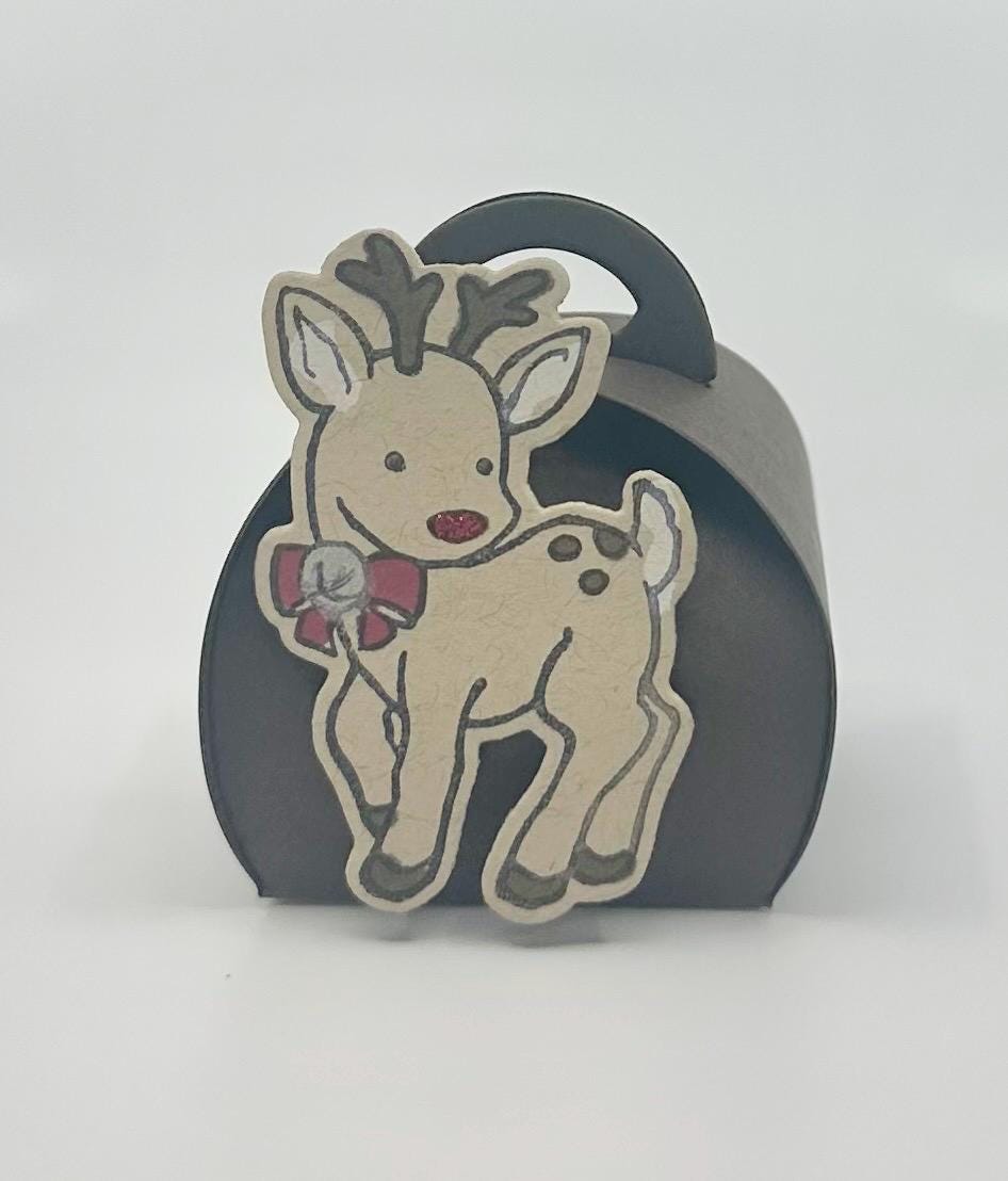 Rudolph Reindeer Mini Party Favor Gift Box – Paper Fascinator