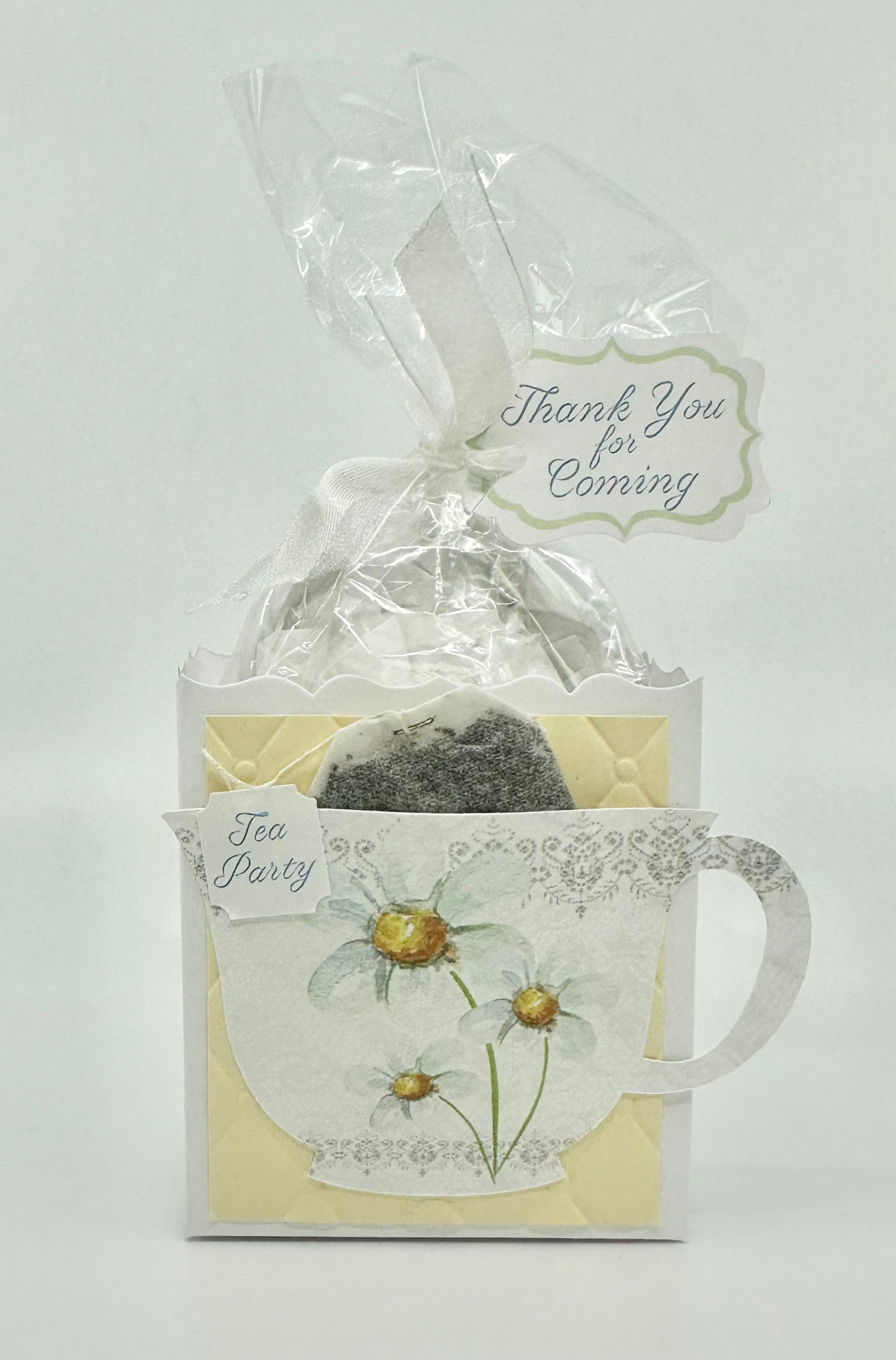 Trois Pâquerette Daisy Bouquet Tea Party Gift Box Bag Favor Bridal Sho ...